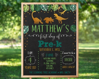 First Day of Pre K | Etsy