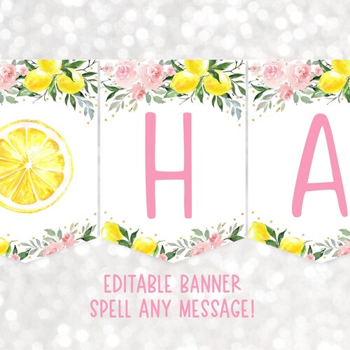 Editable Lemonade Birthday Invitation Sunshine Lemonade and - Etsy