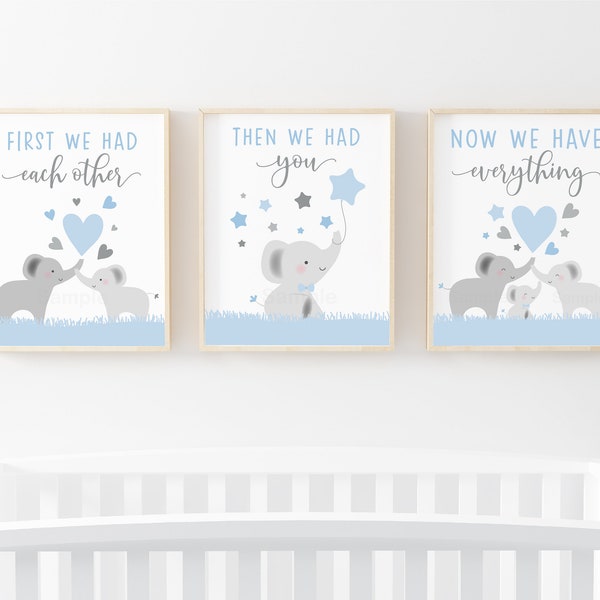 Blue Grey Elephant - Etsy