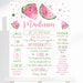 Editable Watermelon Birthday Milestone Poster Watermelon First Birthday ...