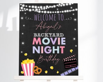 Movie Party Welcome Sign - Etsy