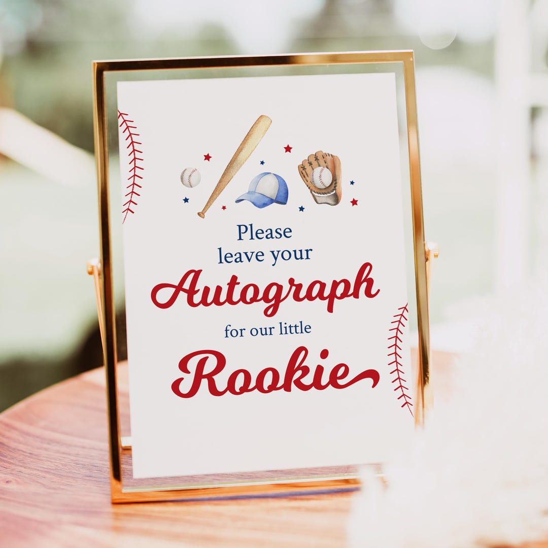 Baseball Birthday Autograph Sign Guestbook Sign Rookie of the Year ...