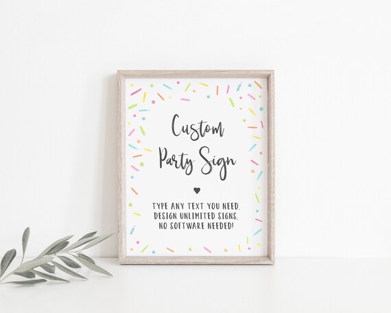 Editable Baby Sprinkle Sign Gender Neutral Coed Baby Sprinkle Confetti ...