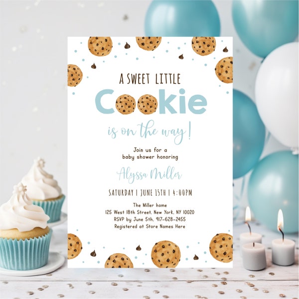 Digital Cookie Monster Baby Shower - Etsy