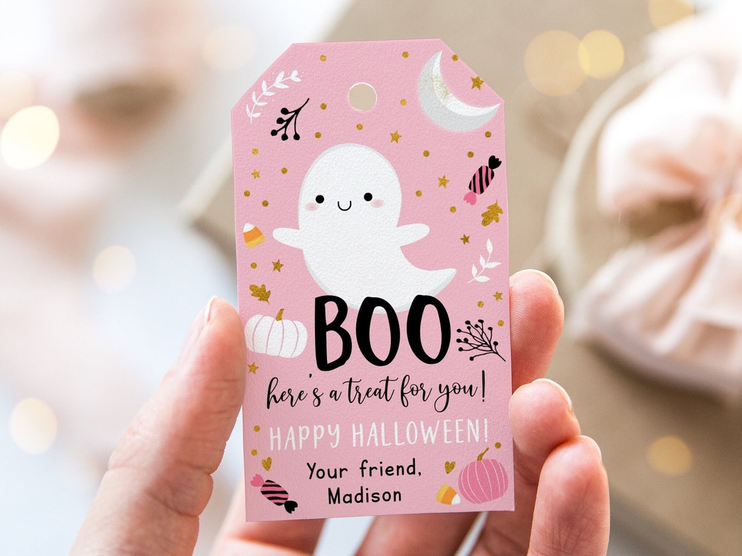 Editable Halloween Favor Tags BOO Halloween Treat Tags Trick or Treat ...