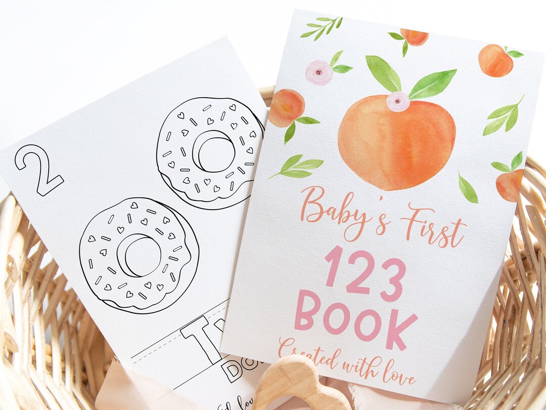 Baby's First 123 Book Baby Shower Coloring Pages Baby Shower Game Sweet ...