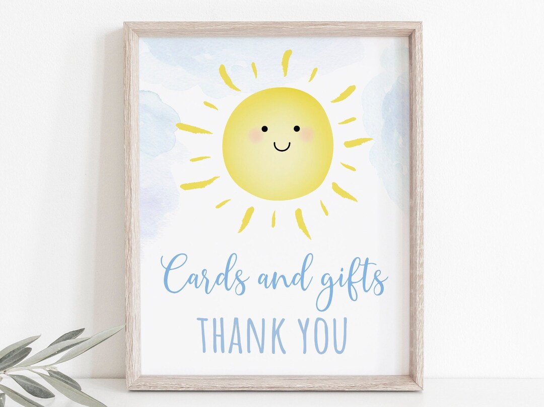 Editable Boy Sunshine Cards & Gifts Sign Sunshine Birthday Sunshine ...