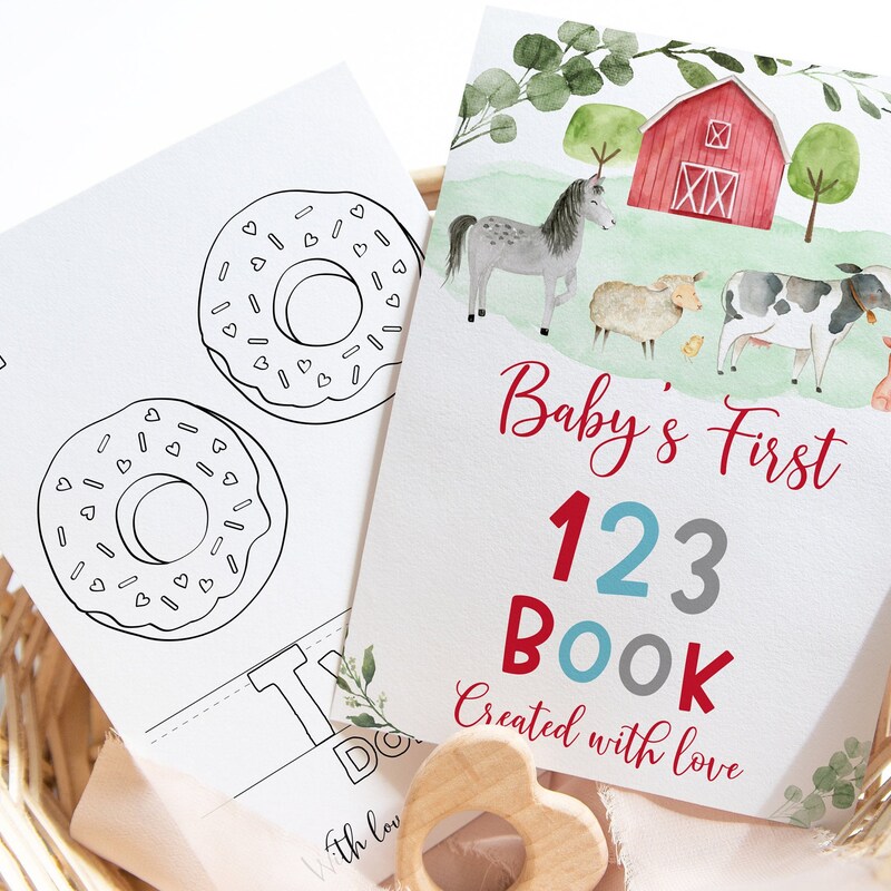 Numbers Farm Baby First - Etsy
