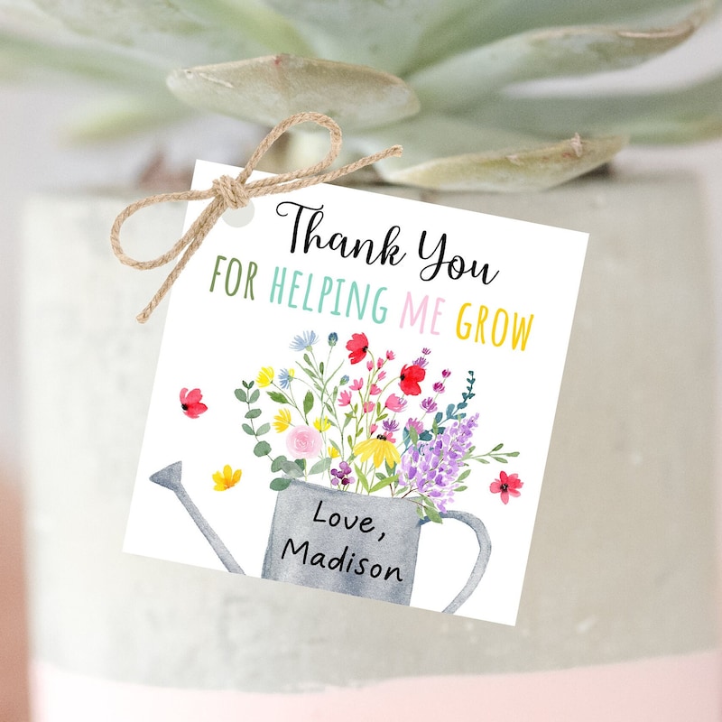 Thank You for Helping Me Grow - Etsy
