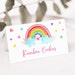 Editable Rainbow Tent Cards Food Labels Girls Rainbow Party - Etsy