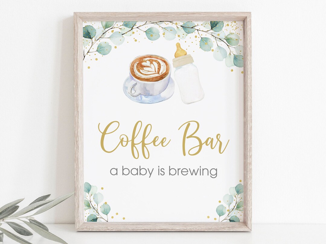Baby is Brewing Coffee Bar Sign Coffee Baby Shower Baby is Brewing ...