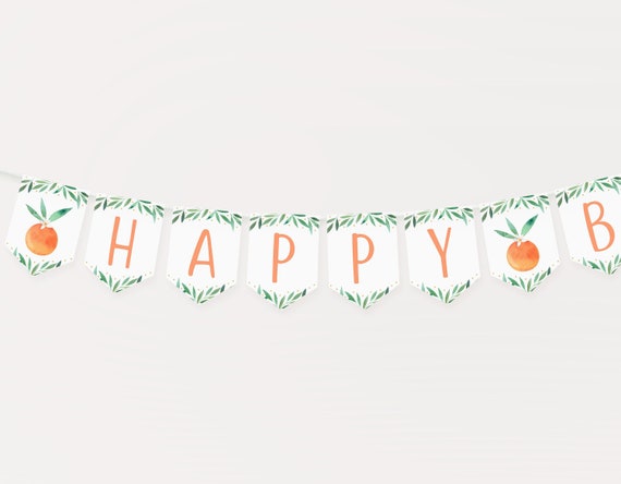 Editable Little Cutie Birthday Banner Little Cutie Party Clementine ...