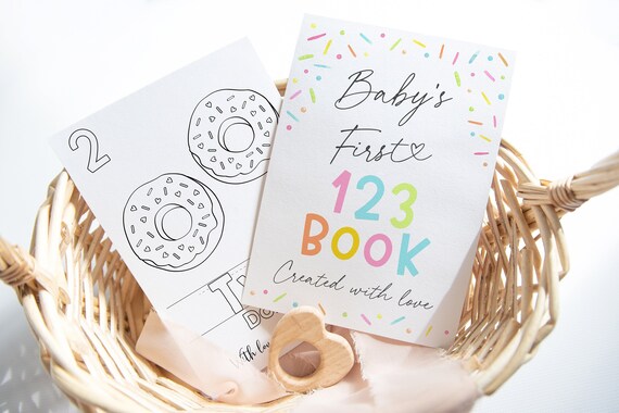 Baby's First 123 Book Baby Sprinkle Coloring Pages Baby Shower Game ...