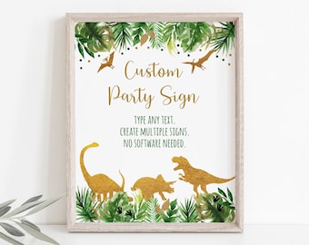 Editable Dinosaur Welcome Sign Instant Download Safari - Etsy