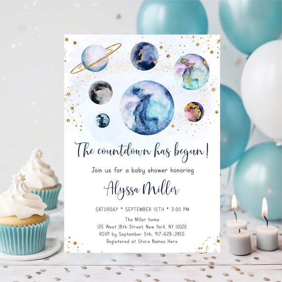 Galaxy Themed Baby Shower Outer Space Disco Girls Birthday