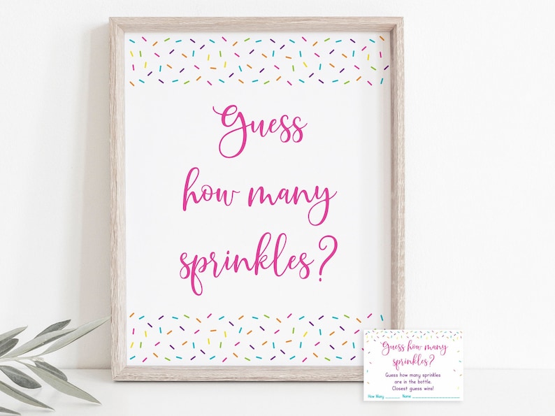 Sprinkle Guess How Many Game Pink Baby Sprinkle Baby Girl Sprinkle ...