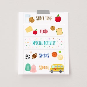 Editable Visual Schedule Visual Toddler Schedule Kids Daily Routine ...