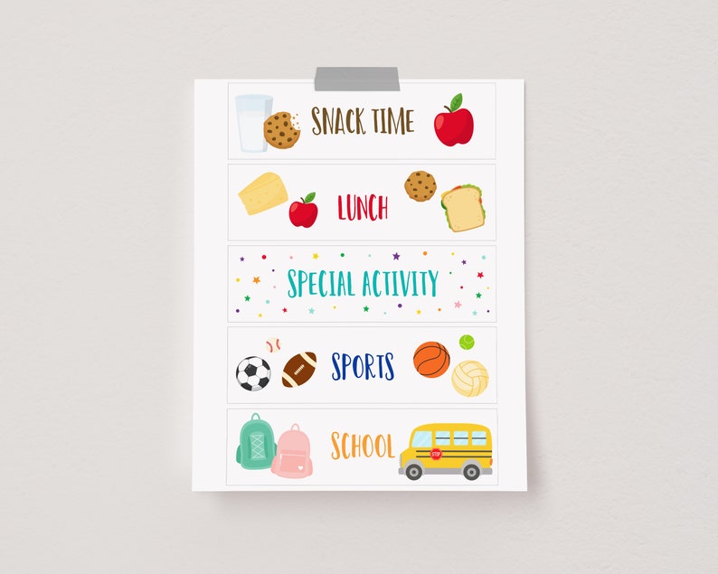 Editable Visual Schedule Visual Toddler Schedule Kids Daily - Etsy
