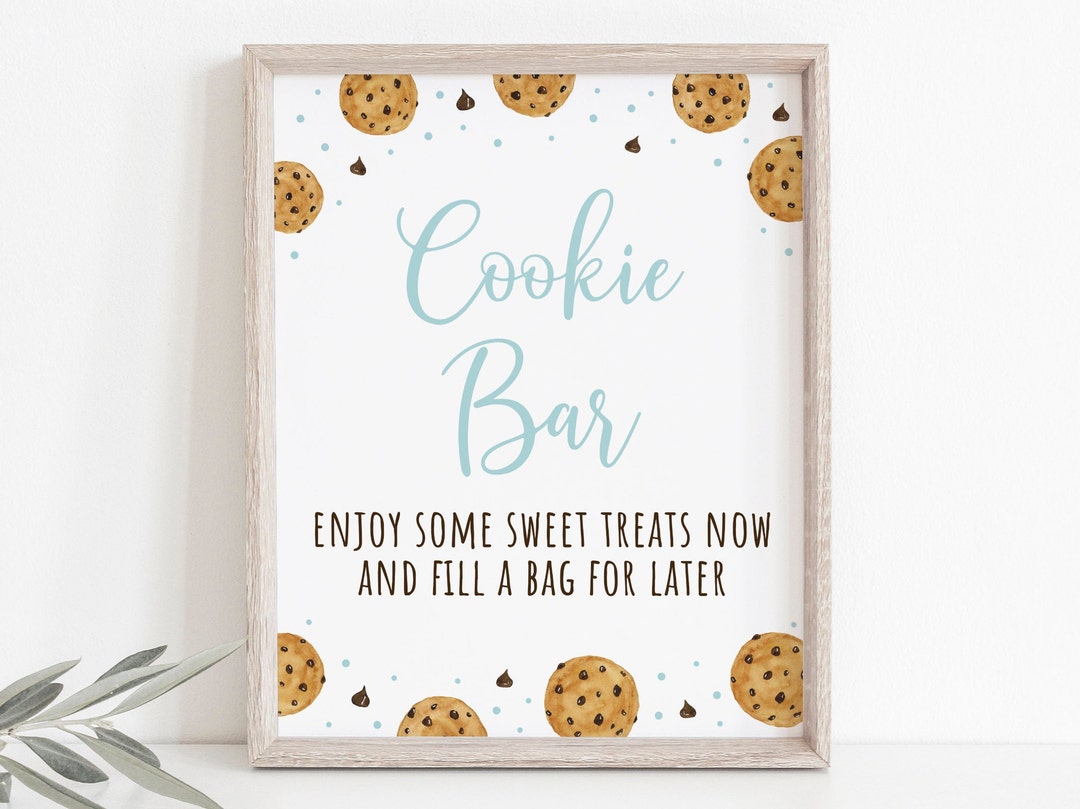 Cookie Bar Birthday Sign, Cookie Table Sign, One Sweet Cookie Birthday ...