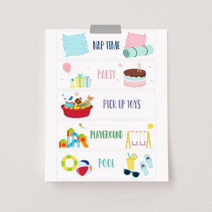 Editable Visual Schedule Visual Toddler Schedule Kids Daily Routine ...