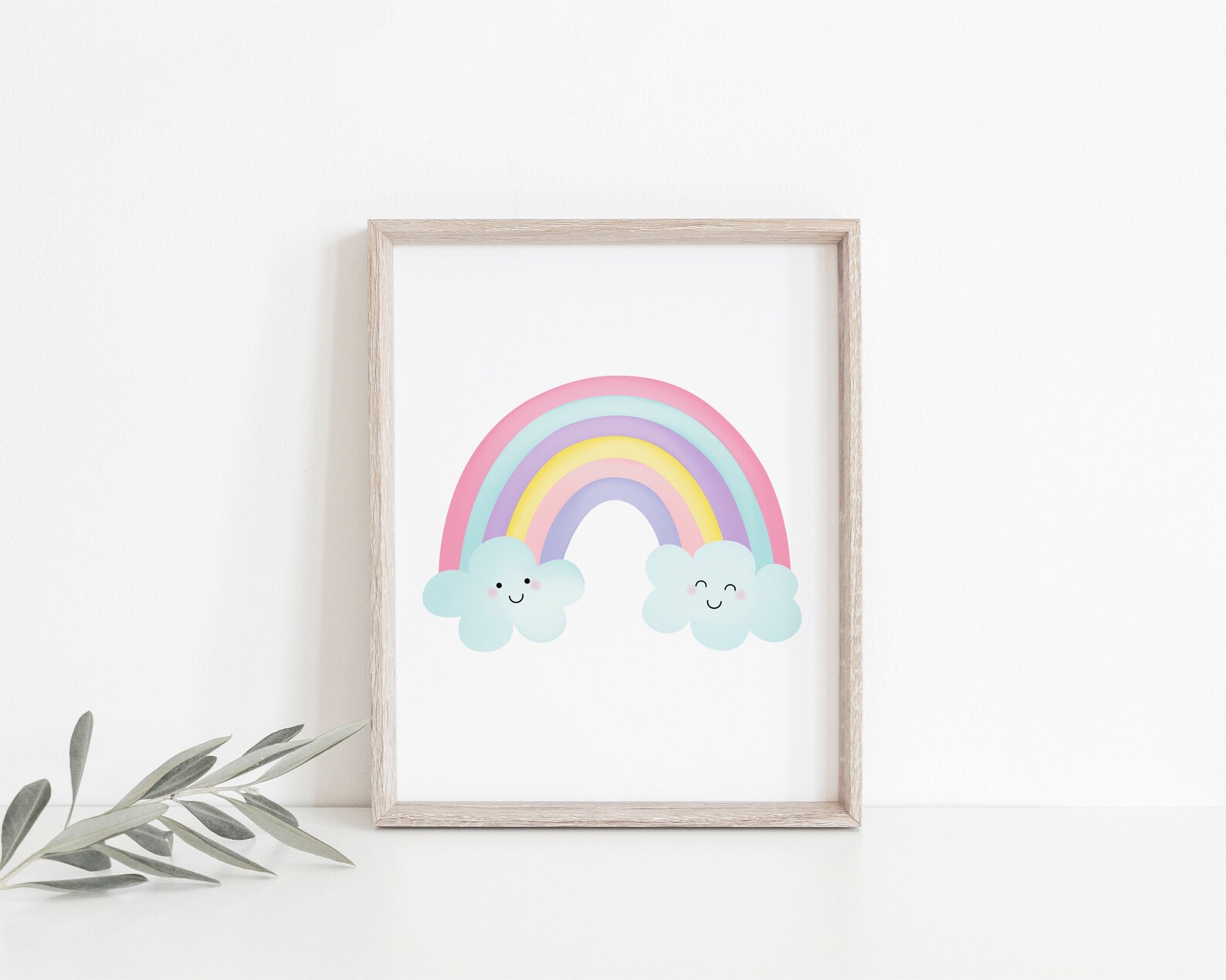 Set of 3 Rainbow Prints Pastel Rainbow Nursery Art Rainbow - Etsy