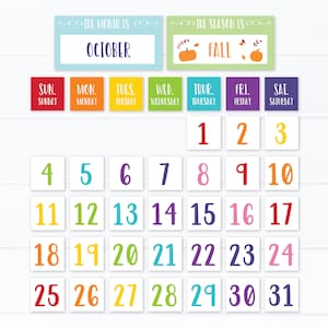 Morning Board Printable Bundle, Circle Time Activity, Weather, Calendar ...