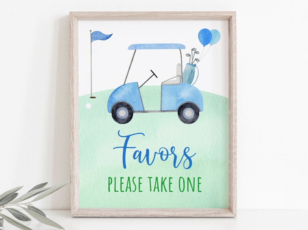 Golf Birthday Favor Sign Hole in One Birthday Golf First Birthday Par ...