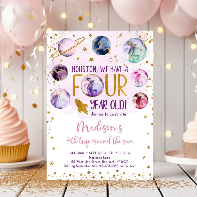 Planets Invitation - Etsy