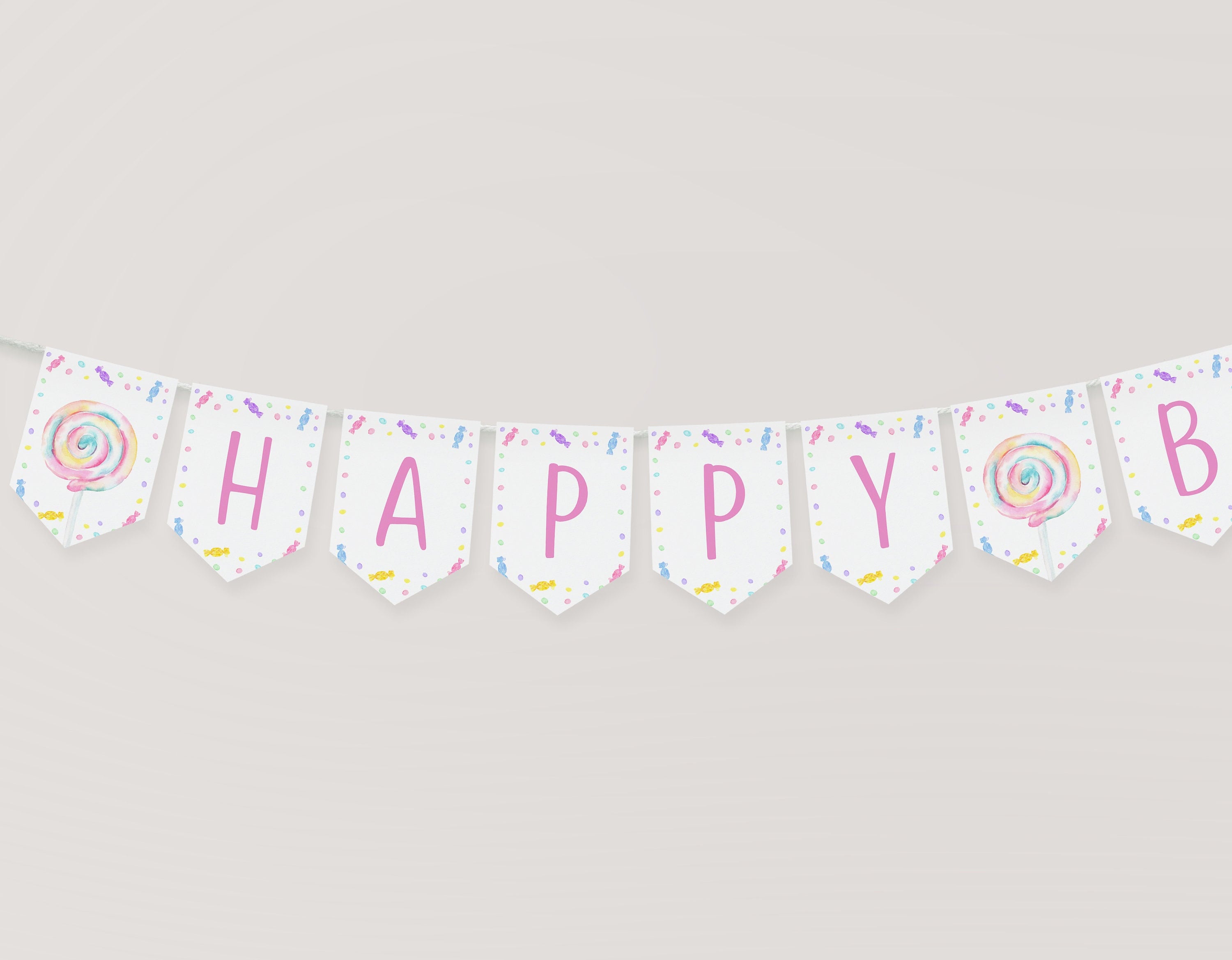Editable Sweet Shop Banner Birthday Banner Candy Birthday - Etsy