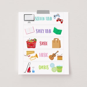 Editable Visual Schedule Visual Toddler Schedule Kids Daily Routine ...