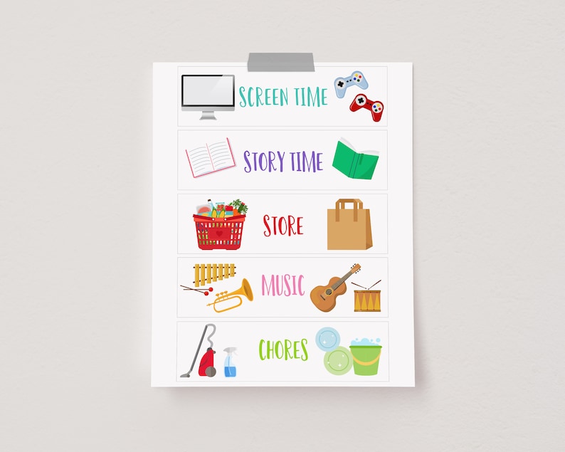 Editable Visual Schedule Visual Toddler Schedule Kids Daily Routine ...