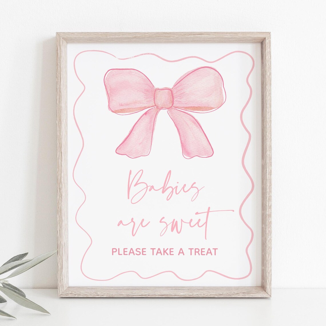 Editable Pink Bow Baby Shower Signs, Table Signs, Set of 6 Bundle, Girl ...