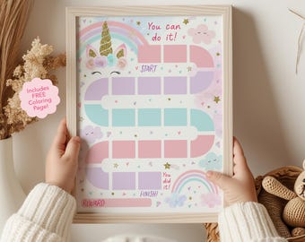 Unicorn Reward Chart, Printable Unicorn Behavior Chart, Kids Routine ...