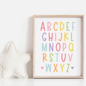 Set of 6 Rainbow Prints Pastel Rainbow Nursery Art Rainbow Wall Art ...