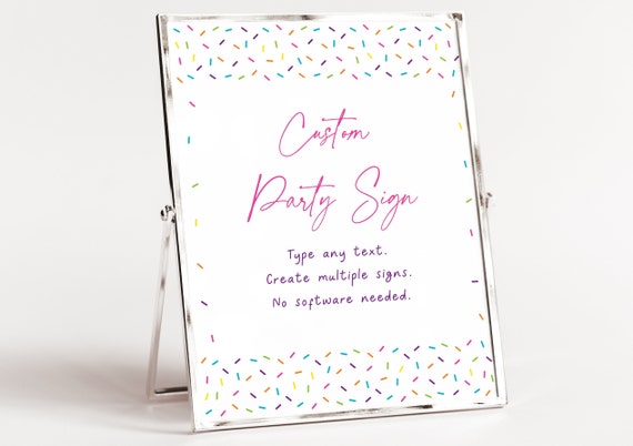 Editable Baby Sprinkle Sign Pink Baby Sprinkle Baby Girl Sprinkle ...