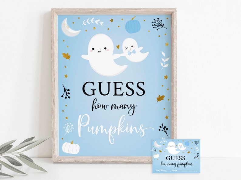 Little BOO Ghost Guess How Many Pumpkins Game Little Boo Baby Shower ...