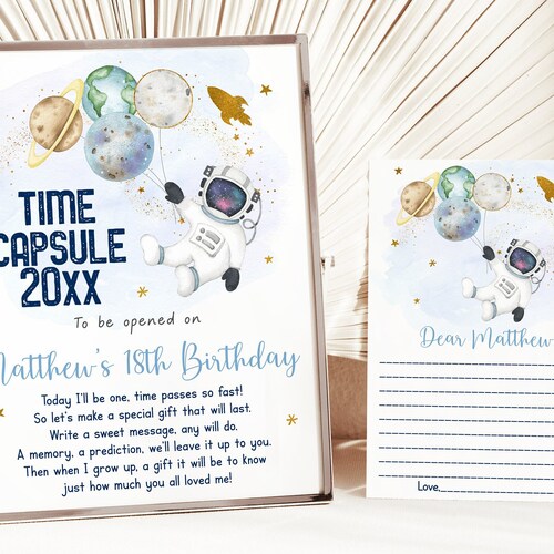 Time Capsule Astronaut Space Outer Space First Birthday - Etsy