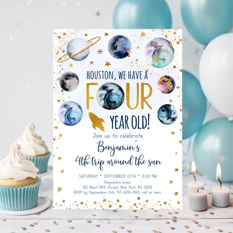 Planets Invitation - Etsy