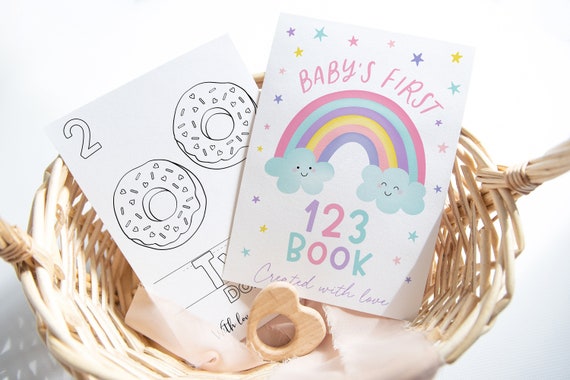 Baby's First 123 Book Baby Shower Coloring Pages Baby Shower Game ...