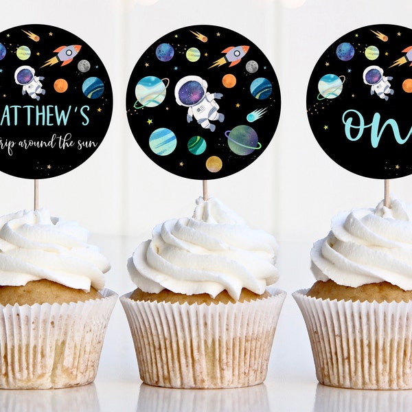 Space Cupcake Topper - Etsy