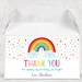Editable Rainbow Birthday Favor Box Label Gable Box Label Girl Rainbow ...