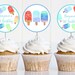 Editable Popsicle Birthday Cupcake Toppers Popsicle Party Chill With Us ...