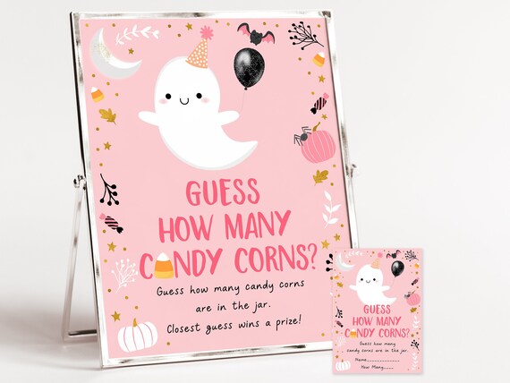 Guess How Many Candy Corns Game Guess How Many Game Halloween Birthday ...