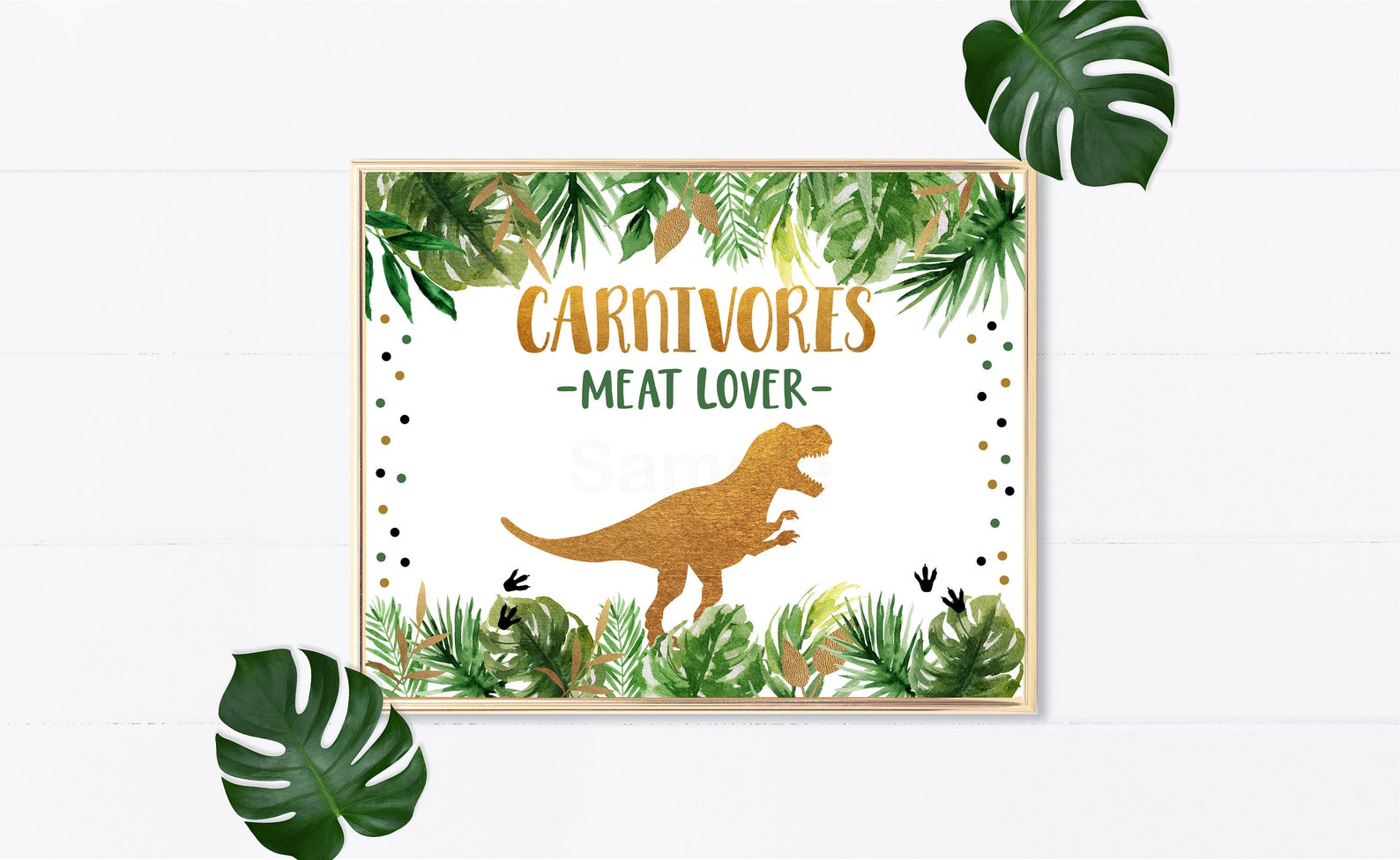 Carnivores Dinosaur Birthday Sign Dinosaur Birthday Gold - Etsy