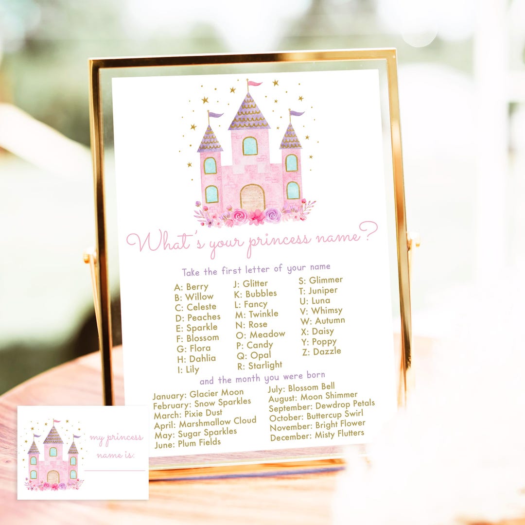 What's Your Princess Name, Princess Castle Birthday, Princess Party ...