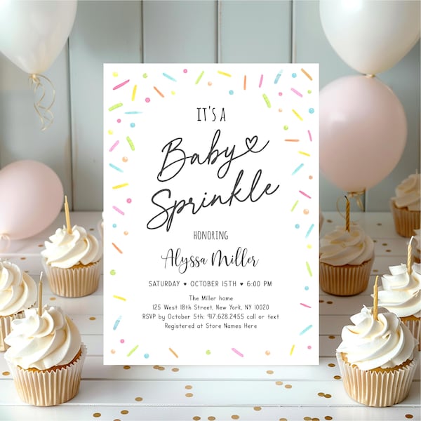Sprinkle Invitations - Etsy