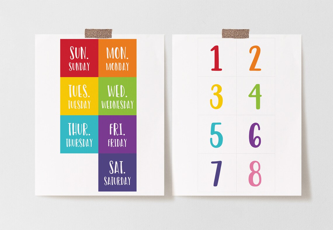 Morning Board Printable Bundle, Circle Time Activity, Weather, Calendar ...