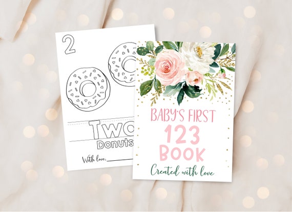 Baby's First 123 Book Baby Shower Coloring Pages Baby Shower Game Girl ...
