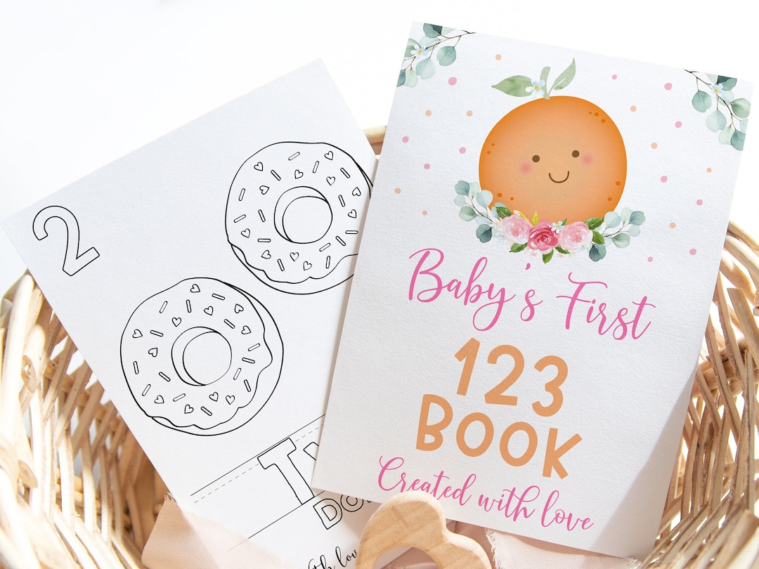 Baby's First 123 Book Baby Shower Coloring Pages Baby Shower Game Pink ...