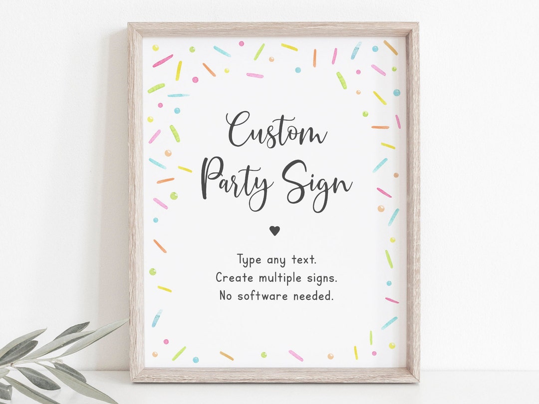 Editable Baby Sprinkle Sign Gender Neutral Coed Baby Sprinkle Confetti ...